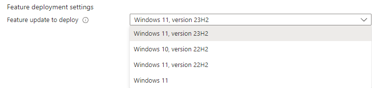 Feature Updates in Intune